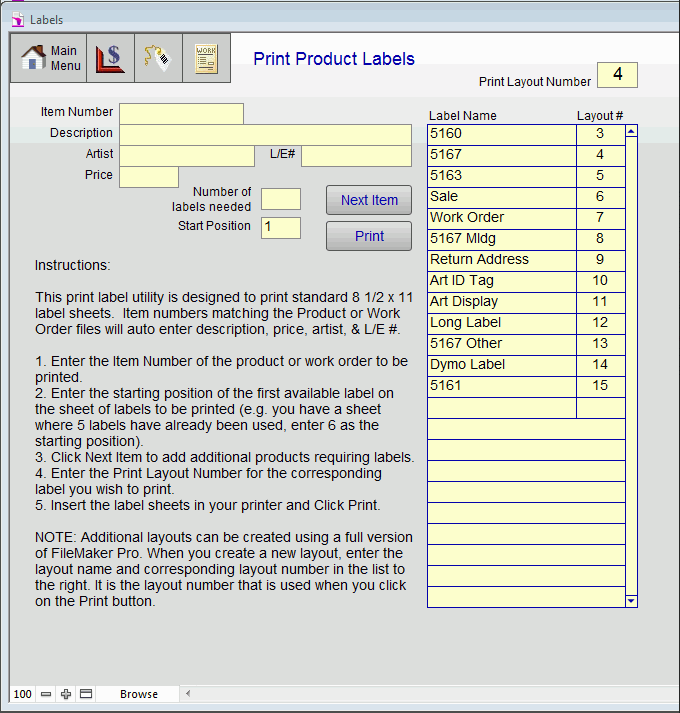 Training - Product Labels File