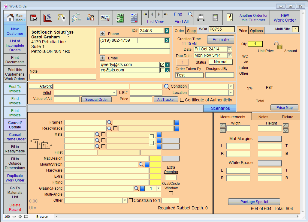 Training - Work Orders File