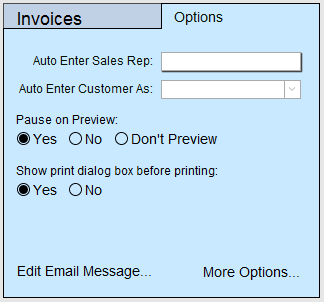 Set up Invoice Email Message